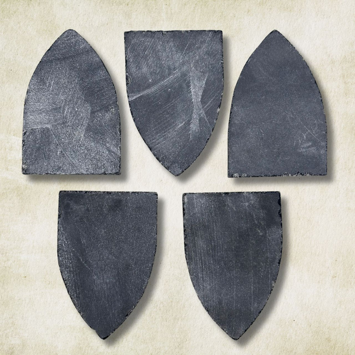 Black Obsidian Preshaped Slab - Shield Profile Arrowhead Blank | GoKnapping