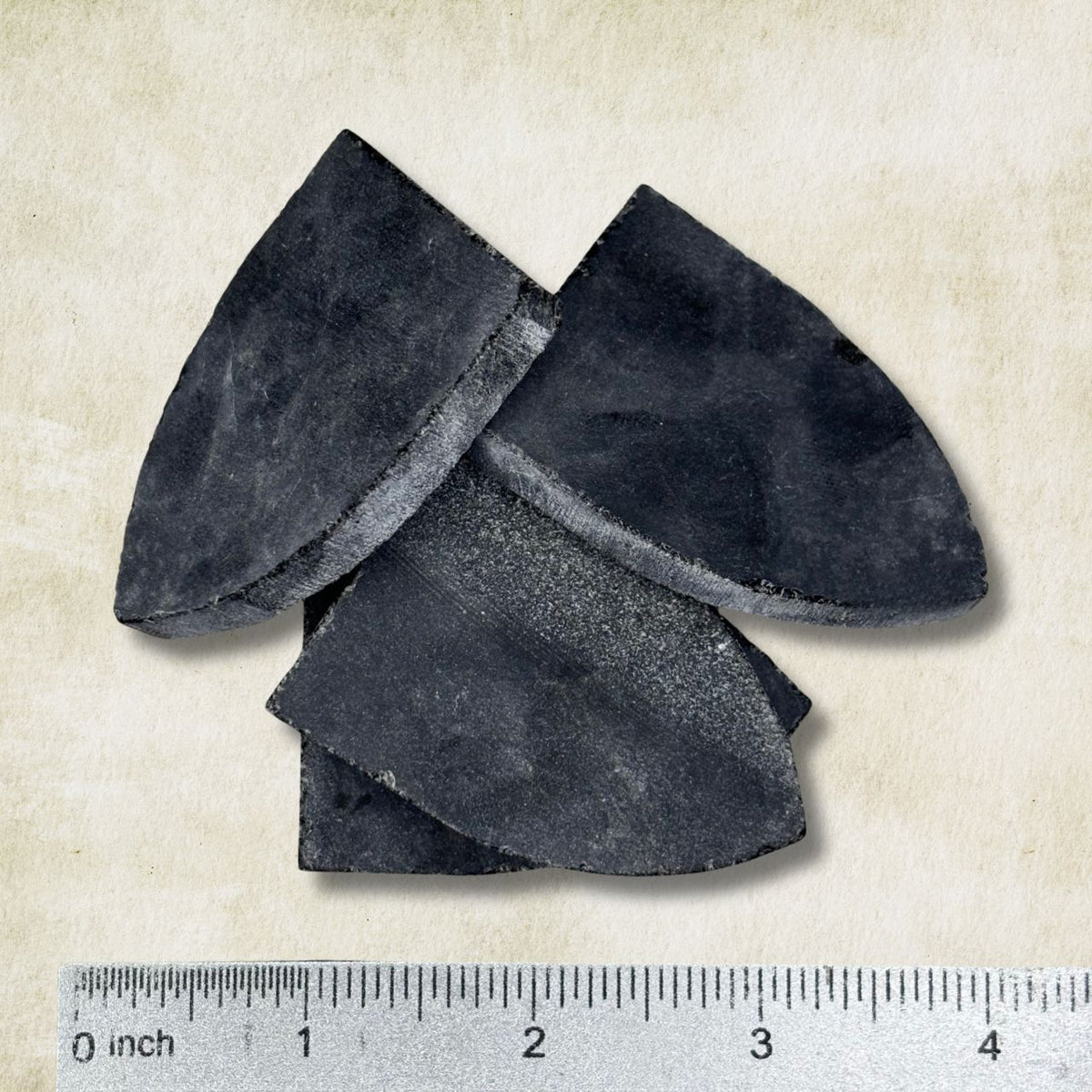 Black Obsidian Preshaped Slab - Shield Profile Arrowhead Blank | GoKnapping