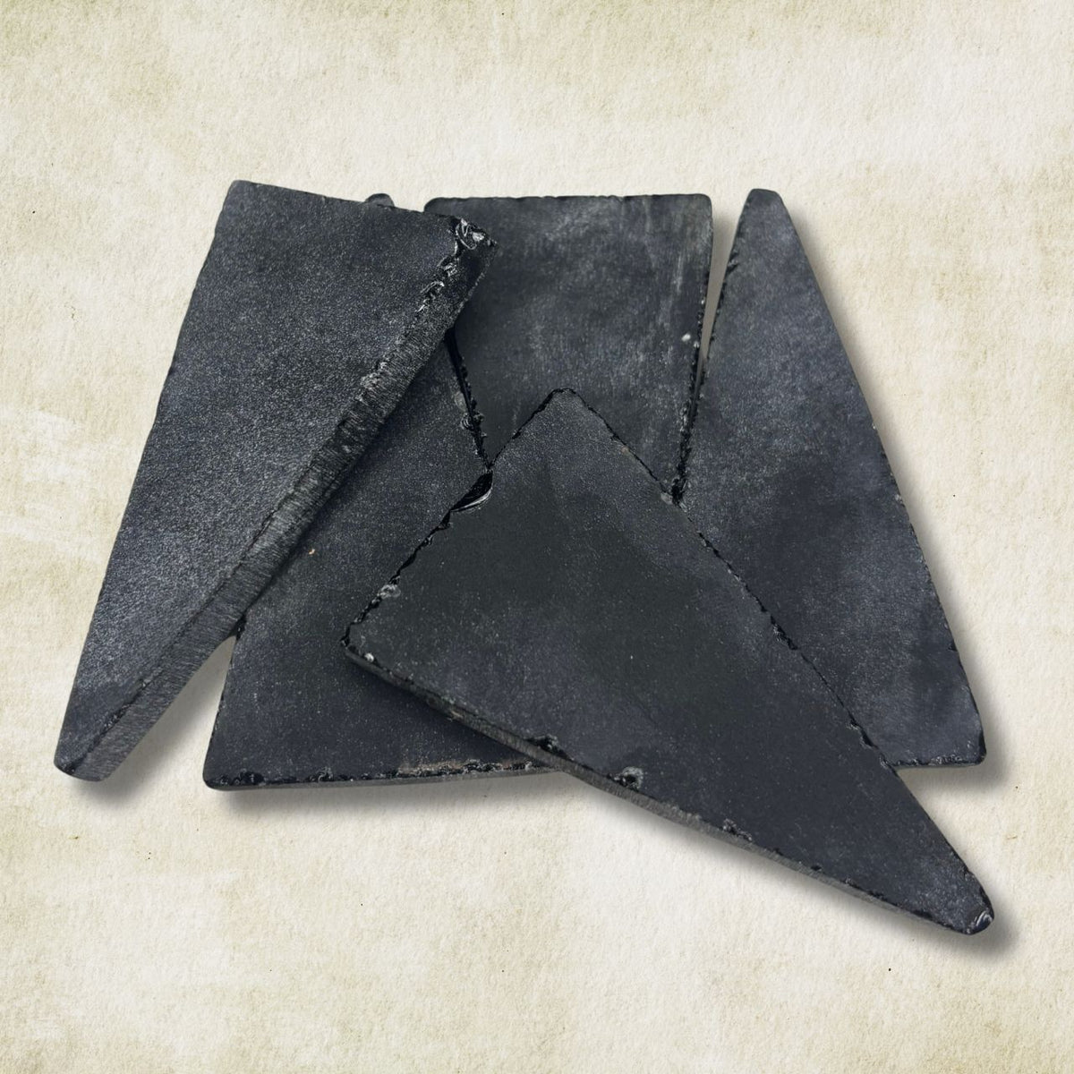 Black Obsidian Preshaped Slab - Triangle Profile Arrowhead Blank ...